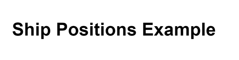 Ship Positions Example | HandyBulk